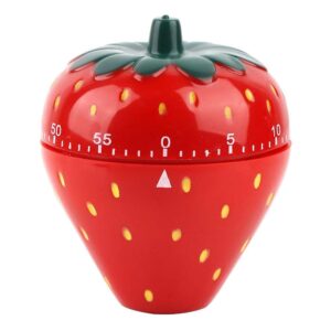 strawberry shaped 60 minutes kitchen timer manual cooking timer mechanical time reminder for kitchen alarm home desktop decoration