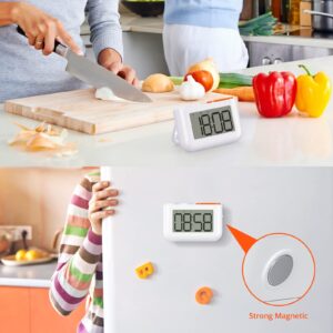 Digital Kitchen Timer, 2 Pack Magnetic Countdown Timer, Big Digits & Adjustable Volume, Timer for Cooking & for Kids , Classroom Timers for Teachers with Large LCD Display