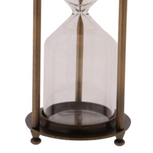 Backbayia Retro Metal Sandglass Empty Hourglass Sand Timer Without Sand for Home Office Decoration (Bronze - S)