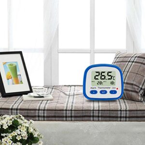 Digital Fridge Freezer Thermometer with Magnet and Stander Easy Readout Refrigerator Thermometer with LED Indicator Hi Lo Temperature Alarm Freezer Room Thermometer with Larger LCD Display (1)