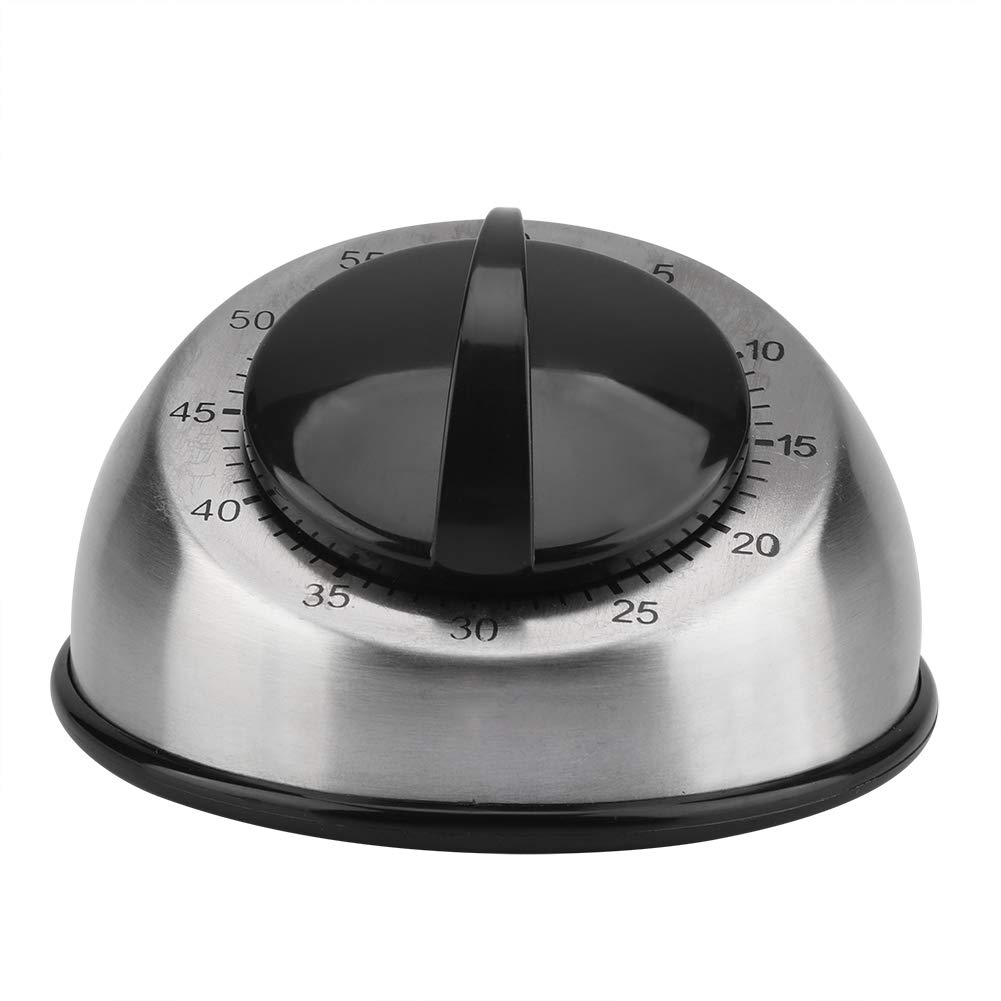 Stainless Steel Kitchen Countdown Timer, 60 Minutes Mechanical Kitchen Time Reminder