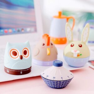 LIFKOME Cute Kitchen Timer Chicken Mechanical Timer for Kids 60-Minute Wind Up Egg Timer for Cooking Time Management Home Decoration