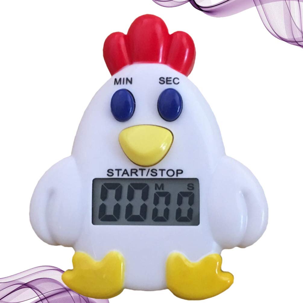 DOITOOL Chicken Timer Cooking Time Clock Clip on Animal Timer Student Countdown Timer Working Studying Baking Time Clock Reminder for Home Kitchen Office Shop (with Battery)