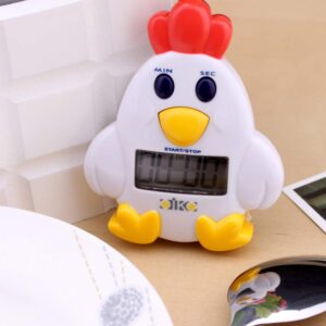 DOITOOL Chicken Timer Cooking Time Clock Clip on Animal Timer Student Countdown Timer Working Studying Baking Time Clock Reminder for Home Kitchen Office Shop (with Battery)