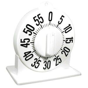 tactile short ring low vision timer with stand - white dial