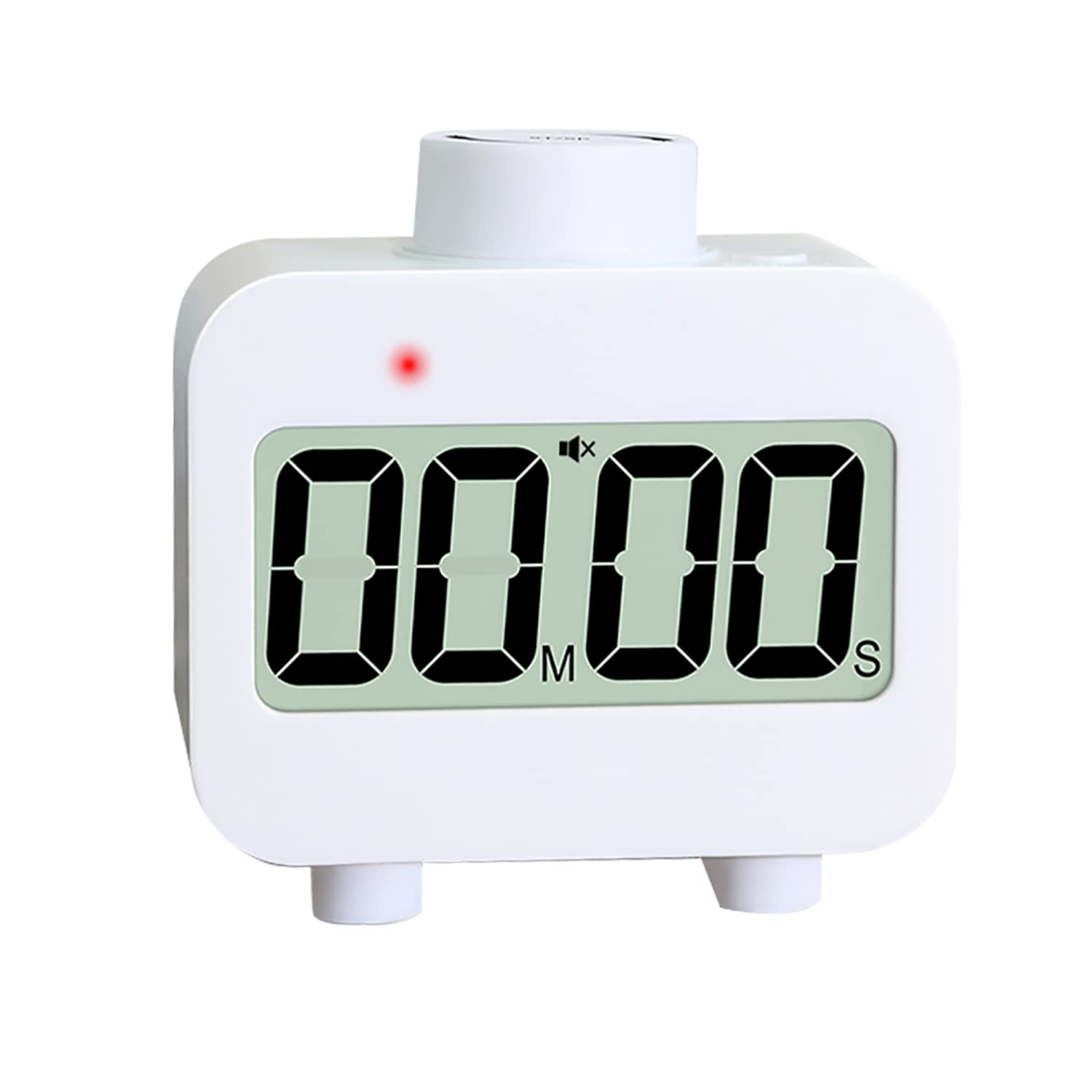 KAMEISHI Rotating Digital Timer Cute for Kitchen Study Exercise Cooking Bathroom with Loud Alarm Timers Mute Mode Study Supplies (Battery Included)