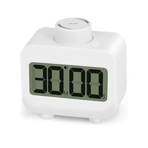 KAMEISHI Rotating Digital Timer Cute for Kitchen Study Exercise Cooking Bathroom with Loud Alarm Timers Mute Mode Study Supplies (Battery Included)