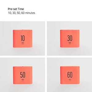 mooas Multi Cube Timer Neon Coral (10,30,50,60 Minutes) & Mint (1,3,5,10 Minutes) Bundle, Clock & Alarm, Time Management, Time for Studying, Cooking and Workout, Kids Timer