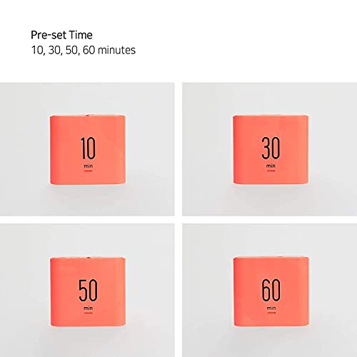 mooas Multi Cube Timer Neon Coral (10,30,50,60 Minutes) & Mint (1,3,5,10 Minutes) Bundle, Clock & Alarm, Time Management, Time for Studying, Cooking and Workout, Kids Timer