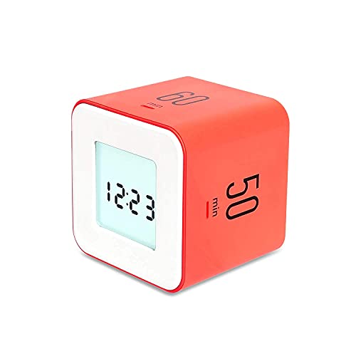 mooas Multi Cube Timer Neon Coral (10,30,50,60 Minutes) & Mint (1,3,5,10 Minutes) Bundle, Clock & Alarm, Time Management, Time for Studying, Cooking and Workout, Kids Timer