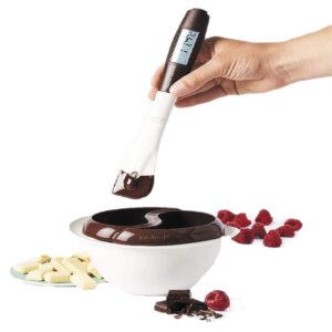 mastrad candy thermometer spatula: 2-in-1 digital thermospatula and probe - spatula with built in thermometer probe for precise control of candy, jelly and food temperature (up to 482 degrees f)