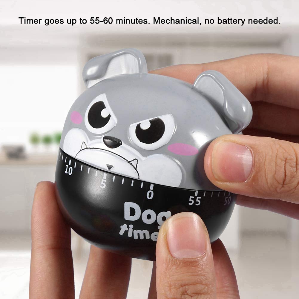 Fdit Kitchen Timer,Mechanical Kitchen Timer Cute Dog Manual Counters Suitable for Home Cooking Reminder Tool(3#)