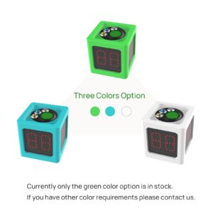 GANXIN Poker Shot Clock, Seconds Countdown Timer for Poker/Casino/Chess Tournament,20/30 Sec and Custom Time,4-Sides Cube Timer (Small,Green)