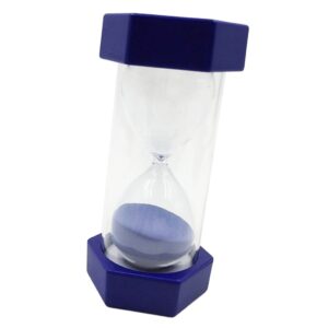 Leefasy 8 Minutes Sand Timer - Hexagon Hourglass,Hour Glass Timers for Kids Home Office Decoration (Blue)