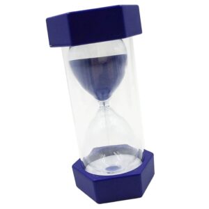 Leefasy 8 Minutes Sand Timer - Hexagon Hourglass,Hour Glass Timers for Kids Home Office Decoration (Blue)