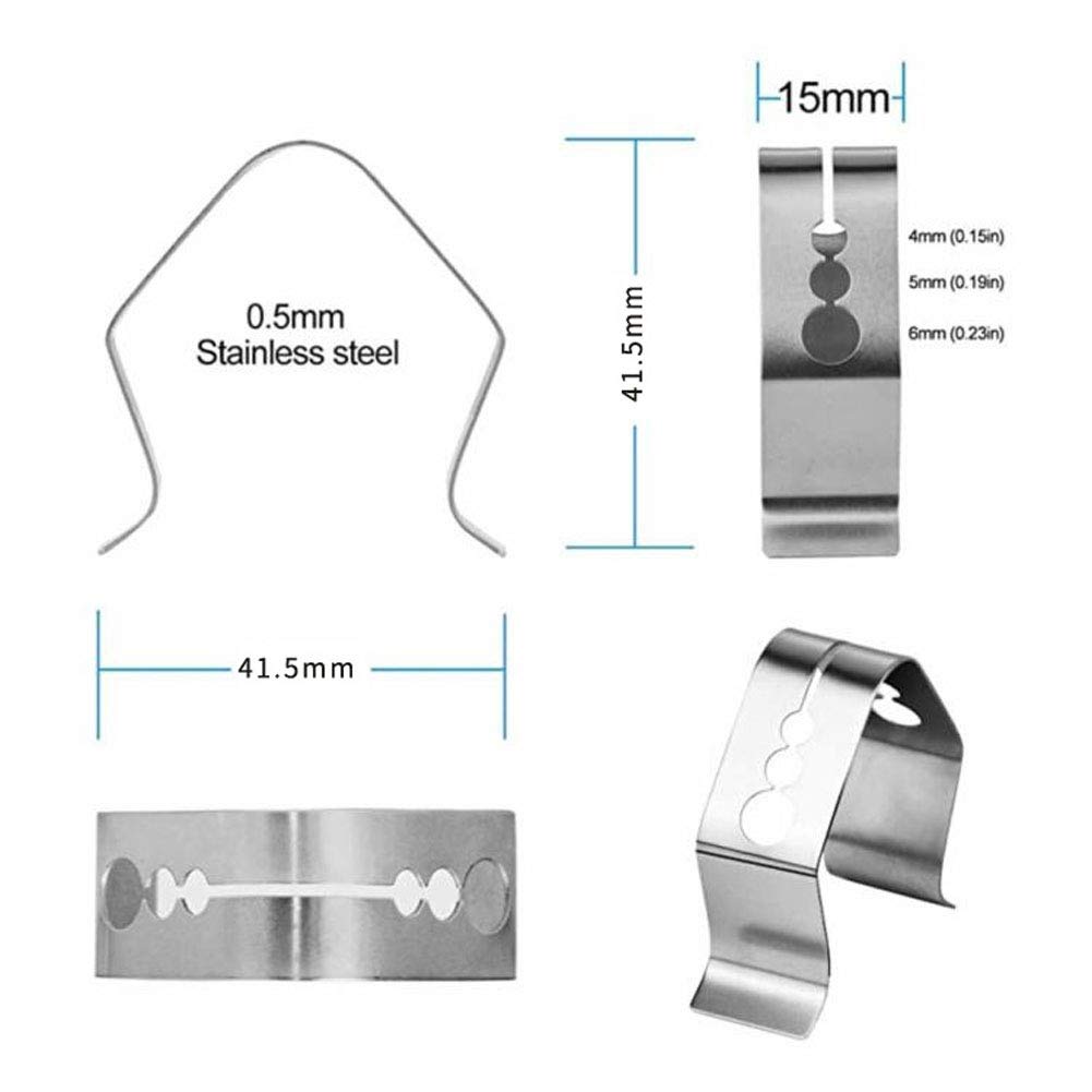 4 Pcs Grill Thermometer Probe Clip Holder Meat Thermometer Probe Holder for Grill Smoker Oven Ambient Temperature Reading, 2 Styles