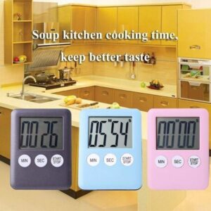 discountstore145 Timers for Kitchen Digital Kitchen Timer Countdown Stopwatch Timer with Loud Alarm Large Display Pink