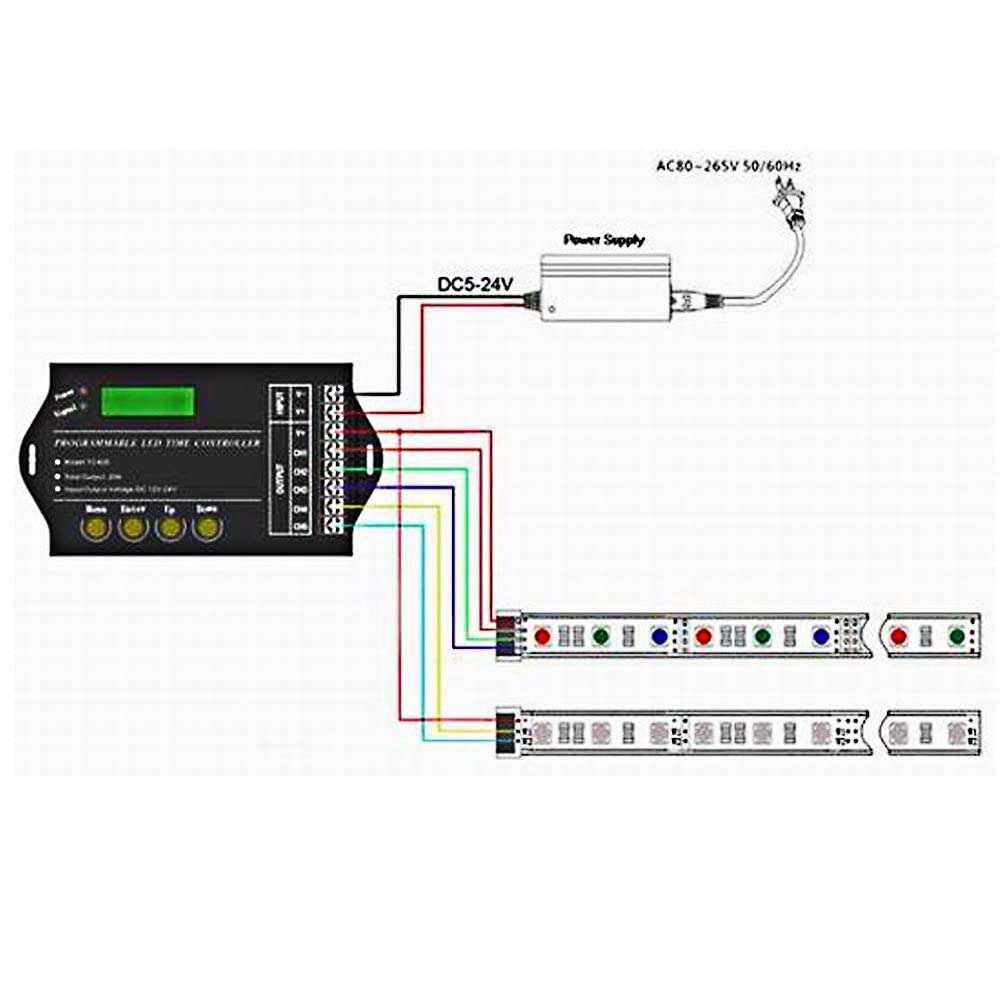 Dimmer Light Timer Controller,TC420 12V/24V Time Cotrollers Programmable Timers Digital Box Switch-Lights Smart for Christmas Light Led Strip Aquarium Light Pool Plant Lamps Indoor Lighting