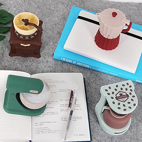 Hoshen Cute Coffee Appliance Shape Time Manager, Kitchen Cooking and Baking Timer, Learning Reminder Time Alarm Timer，Moka Pot(Random Delivery of New and Old Models)