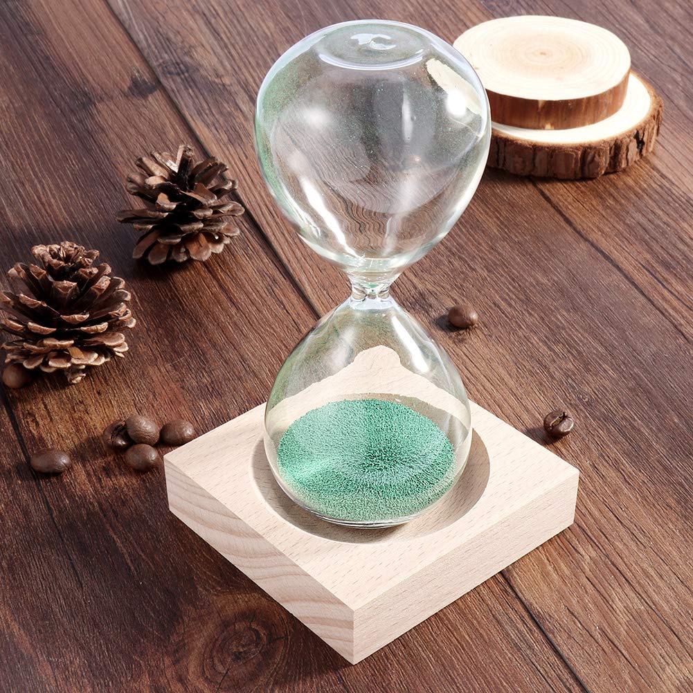 Weiye Hand-Blown Timer Magnet Hourglass - Magnetic Hourglass Sand Timer Clock Glass Classic Home Desk Decor