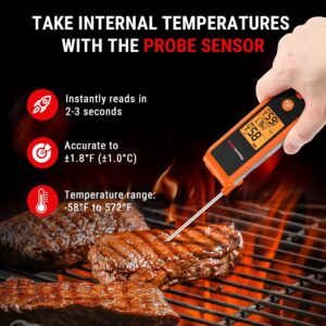 ThermoPro TP511 Digital Candy Thermometer + ThermoPro TP420 2-in-1 Instant Read Thermometer for Cooking