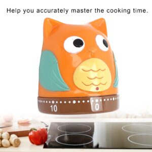 Owl Rotating Timer Cartoon Cute 60 Minutes Wind Up Timer Mechanical Rotating Count Down Timer For Homes, Beauty Salons, Kitchens, Schools, Gyms, Care,