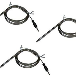 Replacement Temperature Probes for Wireless BBQ/Oven Thermometers - Cappec, iGrill, iGrill2, iGrill3, iGrill Mini, and Thermopro (Meat Probe x 3)