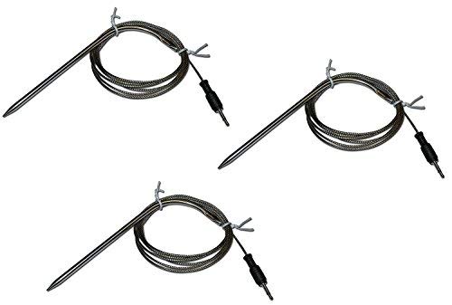 Replacement Temperature Probes for Wireless BBQ/Oven Thermometers - Cappec, iGrill, iGrill2, iGrill3, iGrill Mini, and Thermopro (Meat Probe x 3)