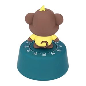 Mechanical Monkey Kitchen Timer, New Year Cute Animals 60-Minute Dial 360° Rotating Visual Countdown Egg Timer No Batteries Loud Ring Kitchen Timers for Cooking for Kids Adults Baking Studying