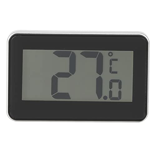 Hanging Electronic Thermometer, Compact Thermometer, Magnetic ℃ / ℉ Display for Home Refrigerator(Black)