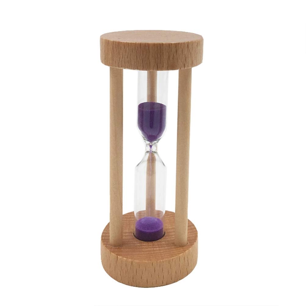 Milisten Kids Sand Timer 3 Glass Sand Purple Office Timing Sand Hourglass