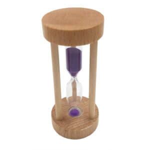 Milisten Kids Sand Timer 3 Glass Sand Purple Office Timing Sand Hourglass