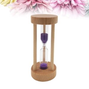 Milisten Kids Sand Timer 3 Glass Sand Purple Office Timing Sand Hourglass