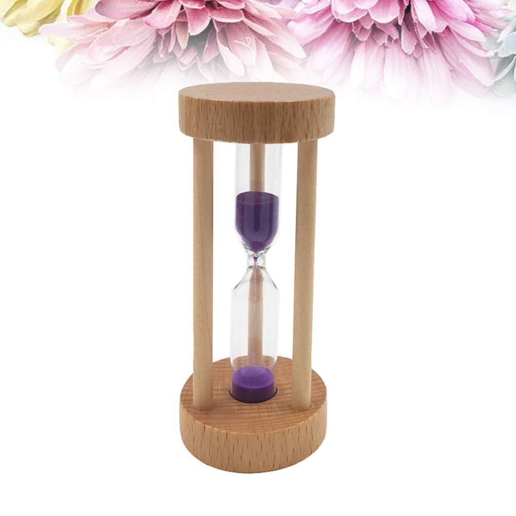 Milisten Kids Sand Timer 3 Glass Sand Purple Office Timing Sand Hourglass