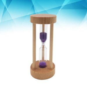 Milisten Kids Sand Timer 3 Glass Sand Purple Office Timing Sand Hourglass