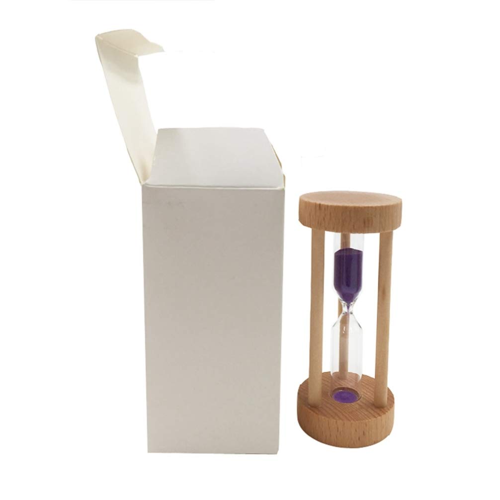 Milisten Kids Sand Timer 3 Glass Sand Purple Office Timing Sand Hourglass