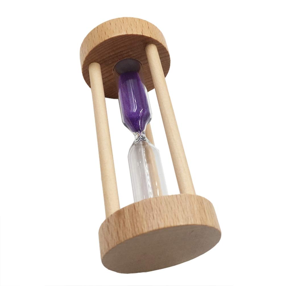 Milisten Kids Sand Timer 3 Glass Sand Purple Office Timing Sand Hourglass