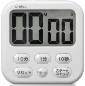 doritekku large screen kitchen timer soap 6 three white