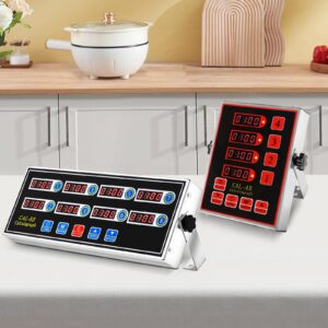 bundle: beamnova 8 channel + 4 channel digital kitchen timer clock commercial loud ring restaurant fryer timer