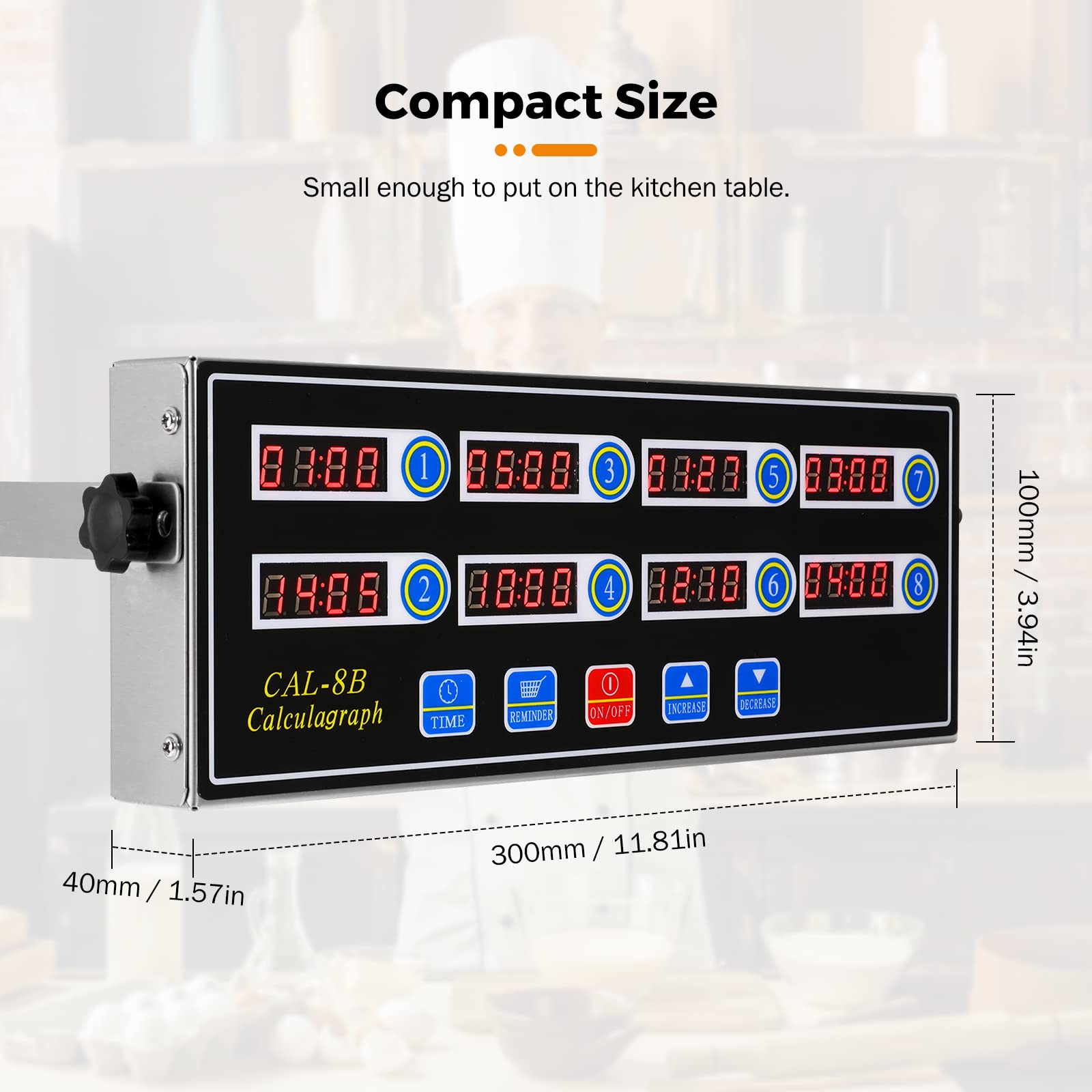 Bundle: BEAMNOVA 8 Channel + 4 Channel Digital Kitchen Timer Clock Commercial Loud Ring Restaurant Fryer Timer