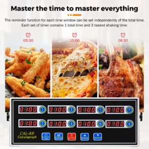 Bundle: BEAMNOVA 8 Channel + 4 Channel Digital Kitchen Timer Clock Commercial Loud Ring Restaurant Fryer Timer