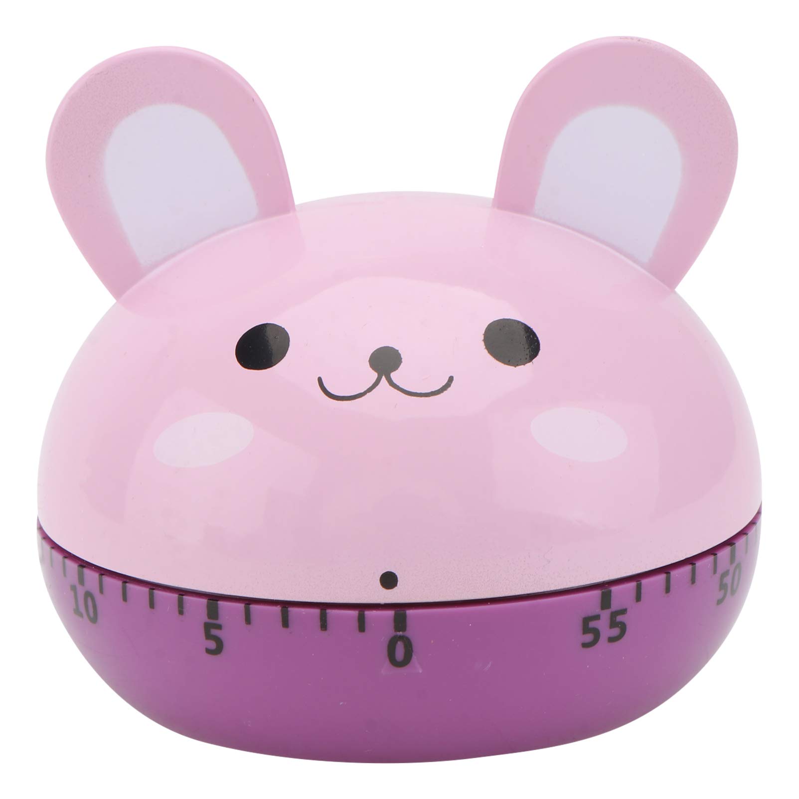 Hemoton Bunny Kitchen Timer Cartoon Animal Clock Alarm Cooking Ring Mechanical Counter Wind Up Timer Time Management Tool for Classroom or Meeting Countdown