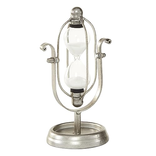 Deco 79 Traditional Metal Solid Timer, 4" x 4" x 8", Silver