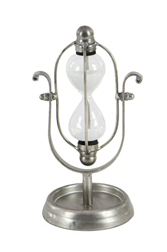 Deco 79 Traditional Metal Solid Timer, 4" x 4" x 8", Silver