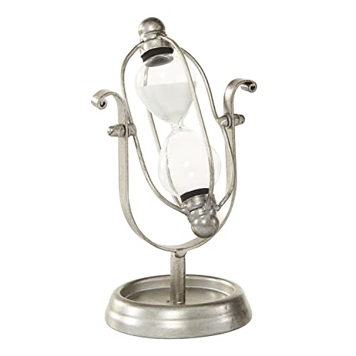 Deco 79 Traditional Metal Solid Timer, 4" x 4" x 8", Silver