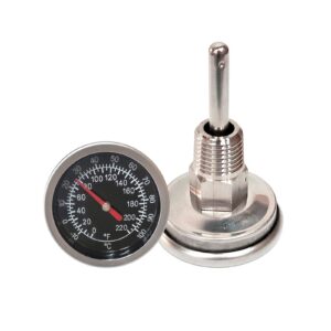 Baoblaze Tea Pot Dial Thermometer Hot Water Thermometer 1/4" NPT Back Mount 0°C~100°C or -10of~220of Thermometer Double Scale Durable Rustproof