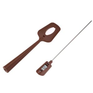 kitchen cooking thermometer digital candy spatula thermometer, 2 in 1 chocolate spatula thermometer, silicone spatula meat thermometer for chocolate jams syrup, instant read meat candy thermometer