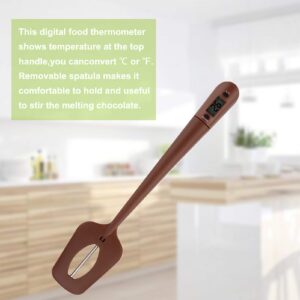 Kitchen Cooking Thermometer Digital Candy Spatula Thermometer, 2 in 1 Chocolate Spatula Thermometer, Silicone Spatula Meat Thermometer for Chocolate Jams Syrup, Instant Read Meat Candy Thermometer