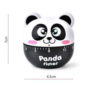 DOITOOL Kitchen Timer Cute Cartoon Animal Countdown Timer Black Panda Bear Cooking Alarm Clock for Cooking Baking Students Sport Game Reminder