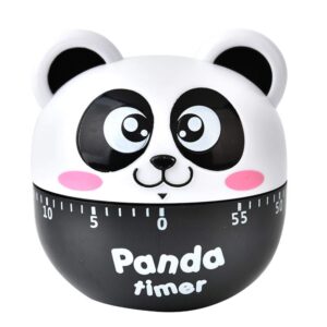 DOITOOL Kitchen Timer Cute Cartoon Animal Countdown Timer Black Panda Bear Cooking Alarm Clock for Cooking Baking Students Sport Game Reminder